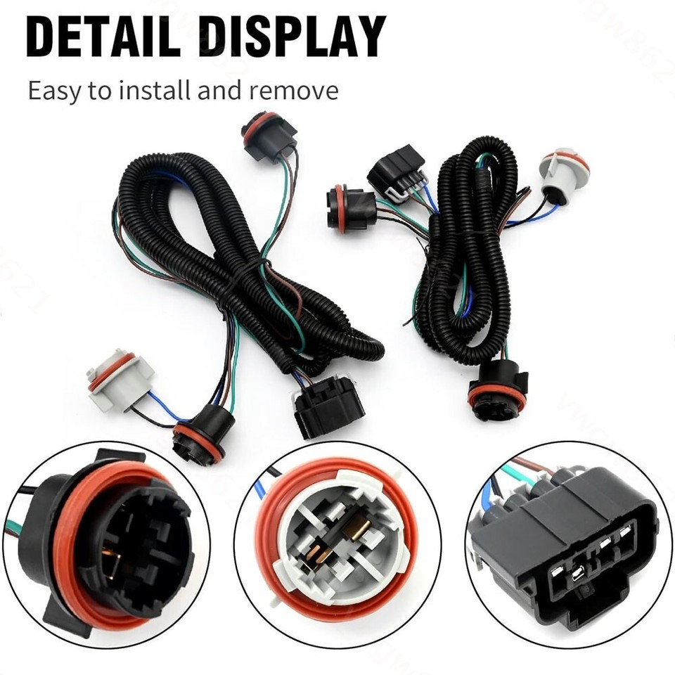 Tail Light Lamp Wiring Harness LH RH Pair For Fits Chevy Silverado ...