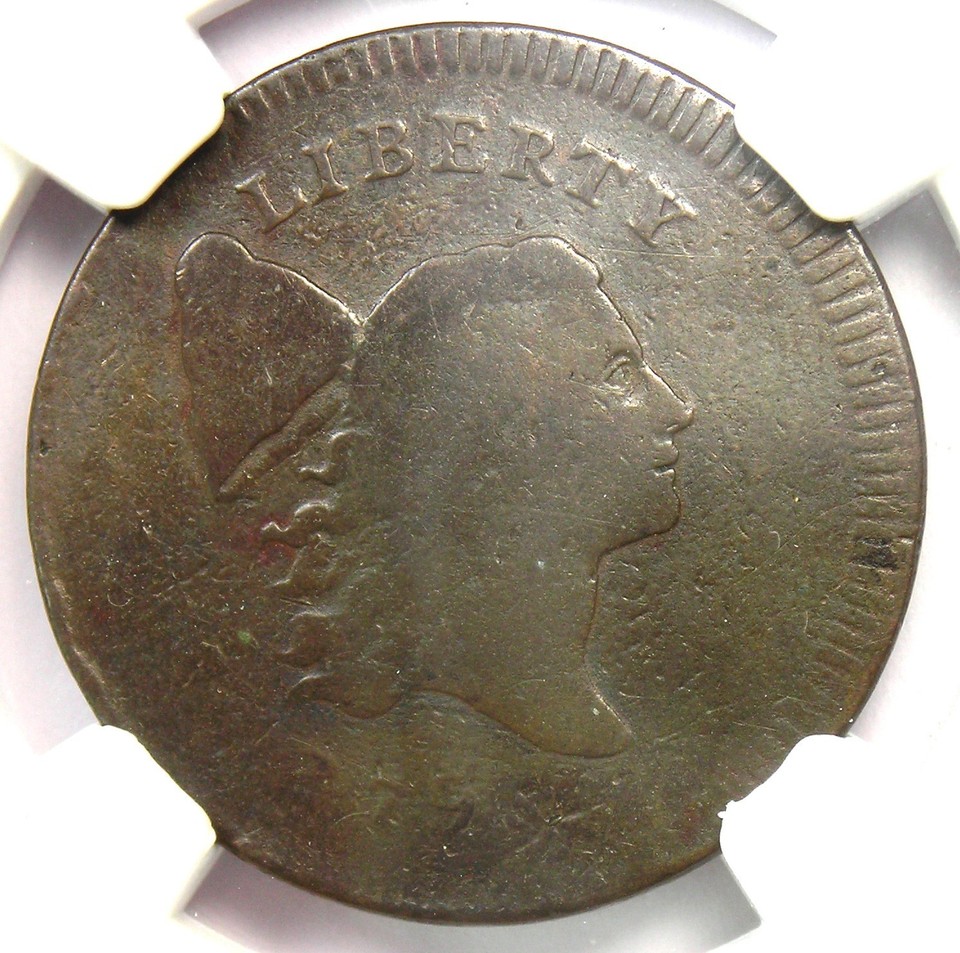 1795 Liberty Cap Flowing Hair Half Cent 1/2C - NGC VG Details - Rare ...