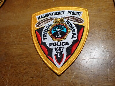 MASHANTUCKET PEQUOT TRIBAL POLICE EARLY VEST PATCH BX SS #10 | eBay