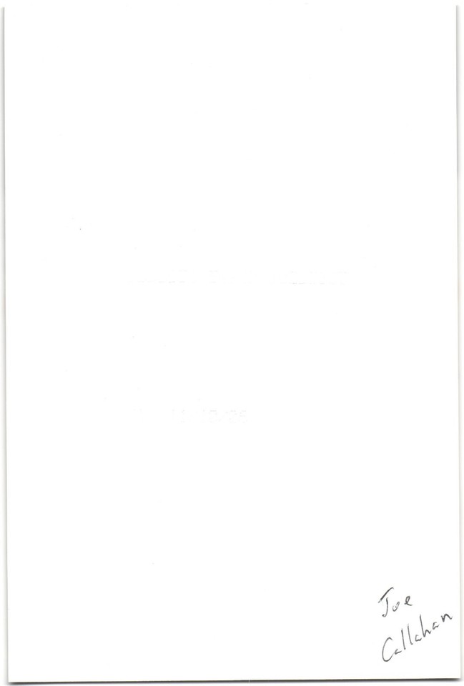 Joe Callahan Autographed 4x6 Color Photo San Antonio Rampage #27 Blue A ...