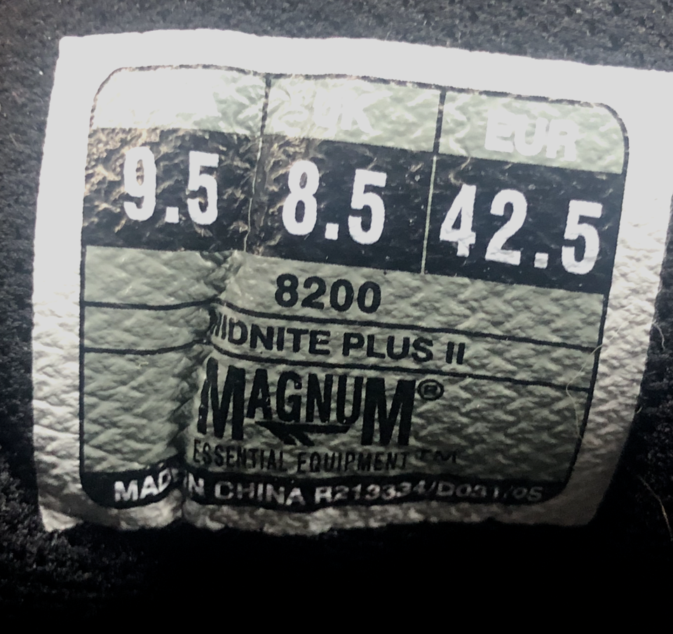 Magnum Midnight Plus II Men Size 9.5 Black Tactical Electrical Hazard ...