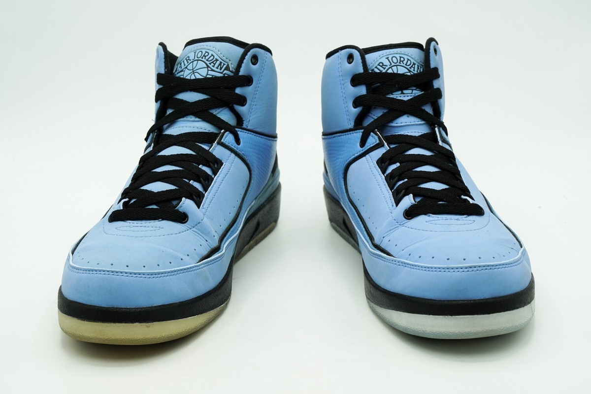 AIR JORDAN 2 II RETRO QF USED SIZE 9.5 UNIVERSITY BLUE BLACK AIR JORDAN 2 II RETRO QF USED SIZE 9.5 UNIVERSITY BLUE BLACK