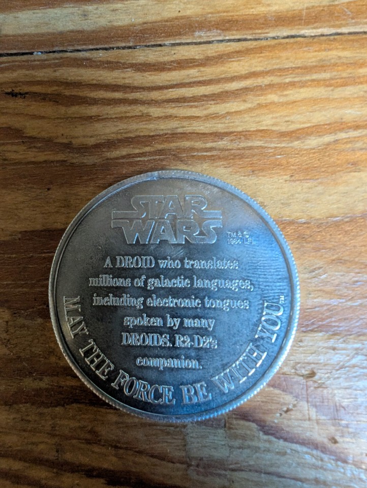 Vintage Star Wars Kenner POTF Coin C-3P0 Protocol Droid | eBay