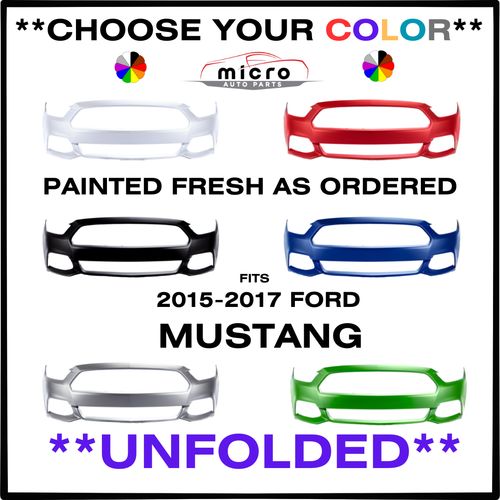 NEW FRONT BUMPER COVER FOR 2015-2017 FORD MUSTANG *CHOOSE YOUR COLOR ...