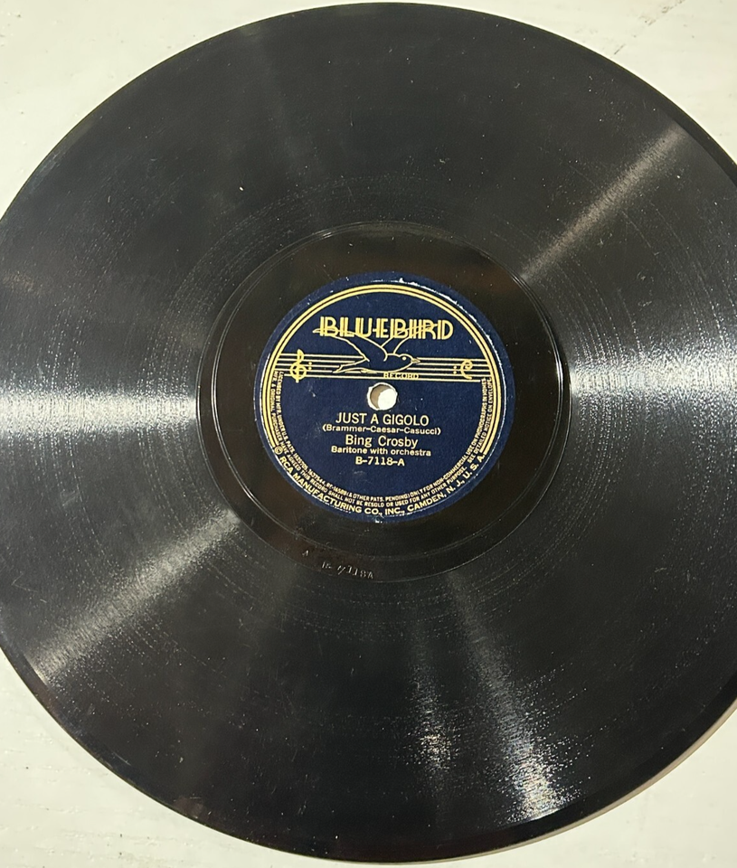 Bing Crosby 78rpm Single 10-inch Bluebird Records #B-7118 Just A Gigolo ...
