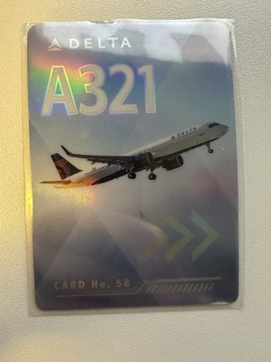 Delta Airlines 2022 No 58 Airbus A321NEO A321 Trading Collectible Card ...