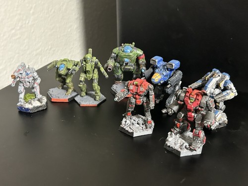 Battletech Miniatures Painted Mech Figures Set, 3D Printed Lot of 8 | eBay