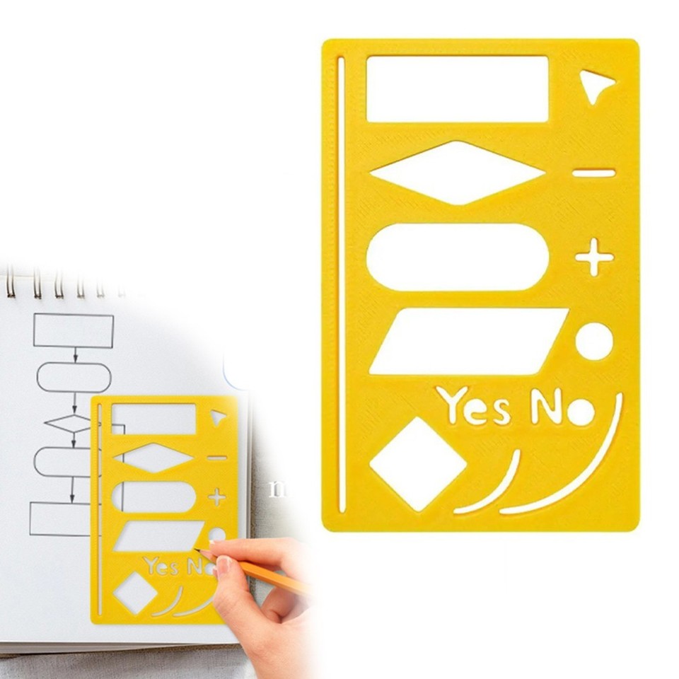 Flowchart Template Stencil Tool for Precise Drawing of Flowcharts and ...