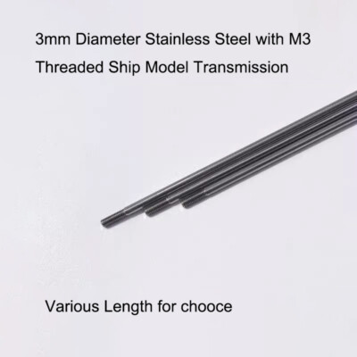 3mm Diameter Stainless Steel with M3 Threaded Ship Model Transmission ...