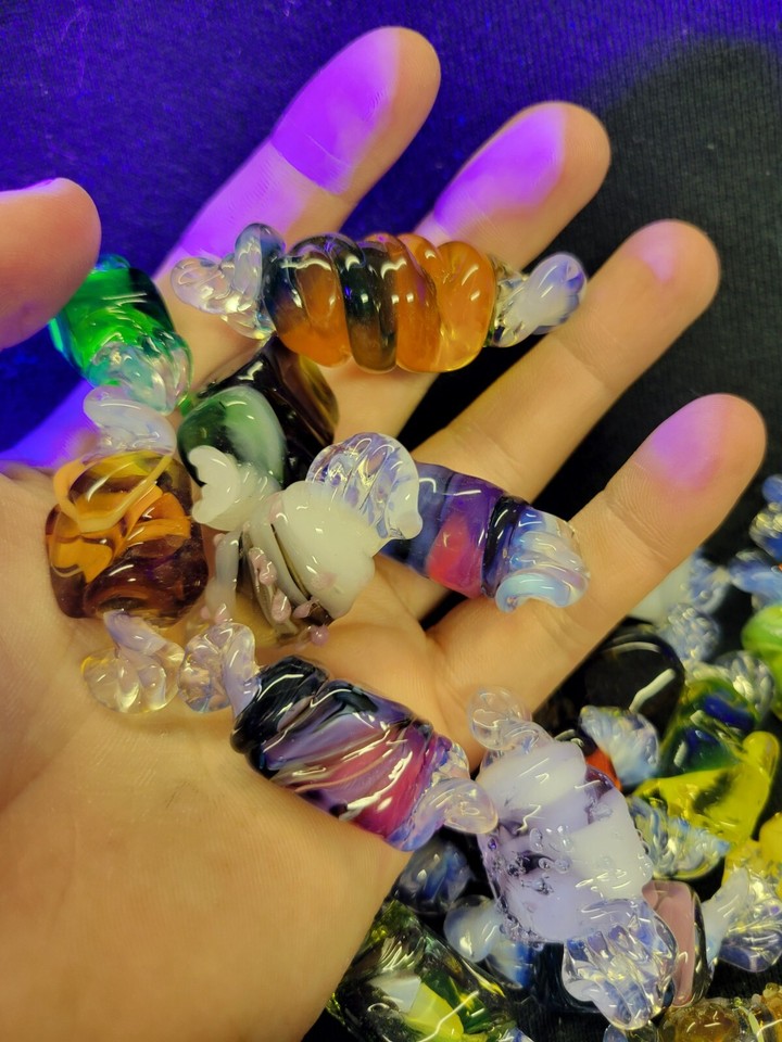 Uranium glass candy, handmade uranium glass, collectible glass candy | eBay