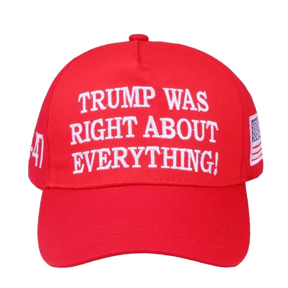 TRUMP WAS RIGHT ABOUT EVERYTHING! President Donald Trump Hat 45-47 MAGA ...
