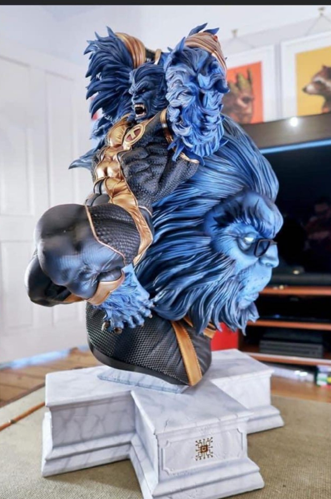 X MEN THE BEAST SENTINEL DIORAMA CUSTOM STATUE 1/4 RARE + SIDESHOW BOOK ...