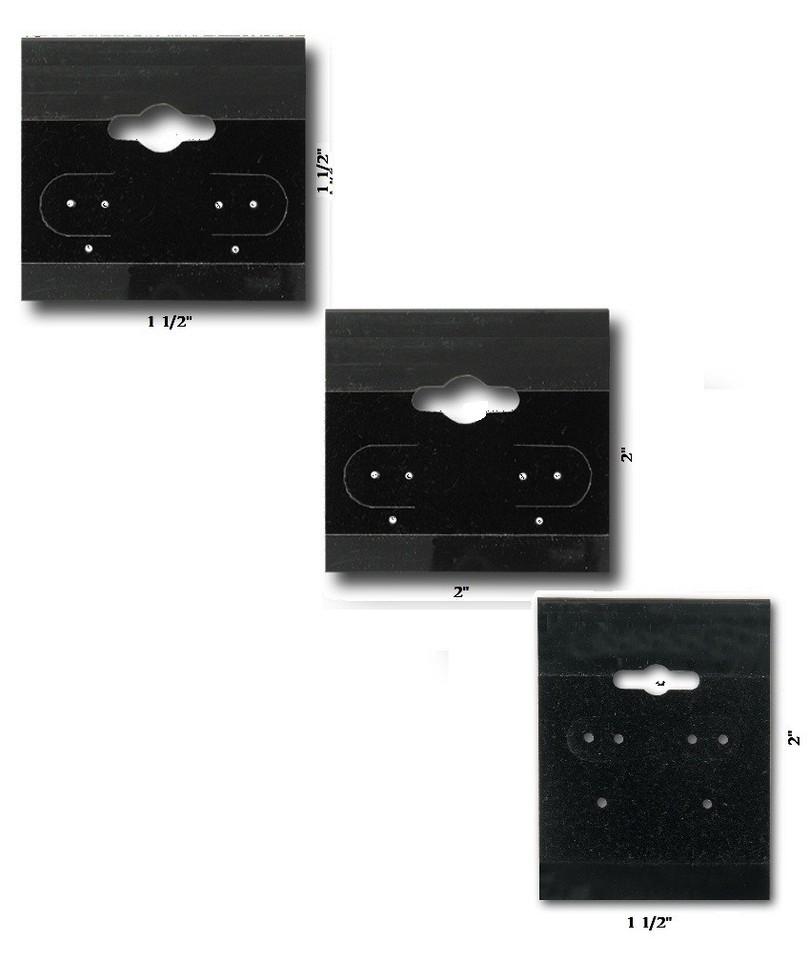 100- Earring Display Cards Black Earring Cards Jewelry Card Hanging ...