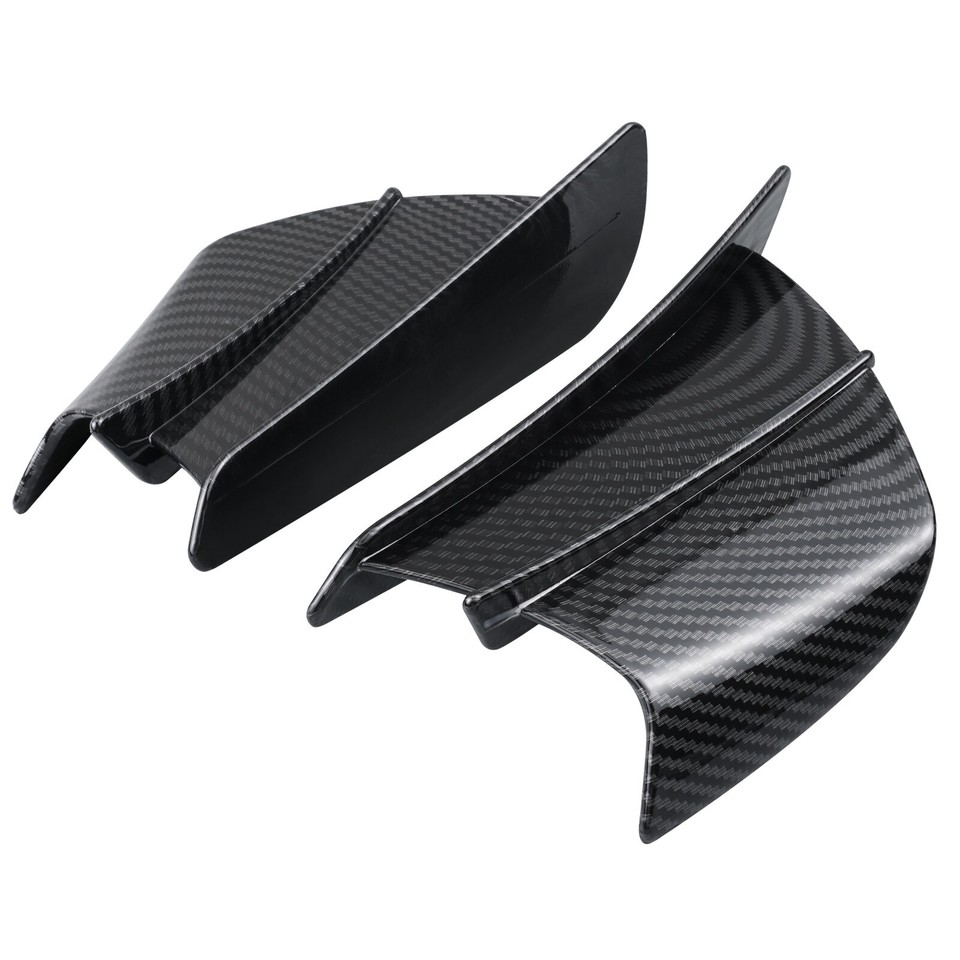 Pair ABS Fairing Winglet Side Spoiler Air Deflector Wing Carbon Fiber ...