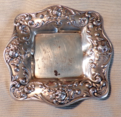 3-1/4" Square Miniature Gorham Sterling Silver Tray #323 (1 oz.) 28 ...
