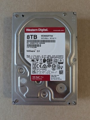 8TB Western Digital WD Red Pro WD8003FFBX Hard Drive 7.2K RPM 3.5" SATA ...