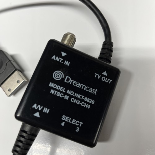OEM Sega Dreamcast RF RFU Switch Adapter Antenna Cable Cord Model HKT ...