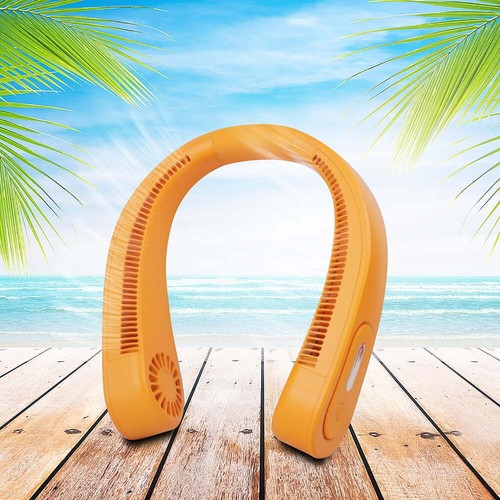 Mainstays Rechargeable Portable Neck Fan for Outdoor Orange | eBay