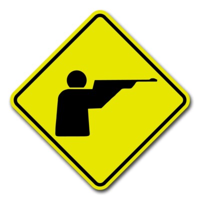Gun Hunting Shooting Range 16" Diag Yellow Aluminum Sign | eBay