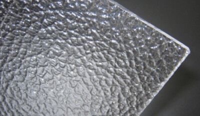 Polycarbonate Pebble Textured One Side Sheet Clear Lexan 1/8" x 12" x ...