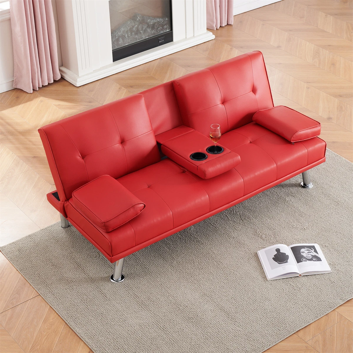 Red Sleeper Sofa | Cabinets Matttroy