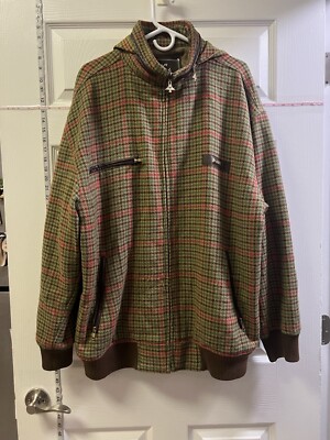 LRG Lifted Research Group Wool Blend Zip Up Logo Jacket Pockets Size ...