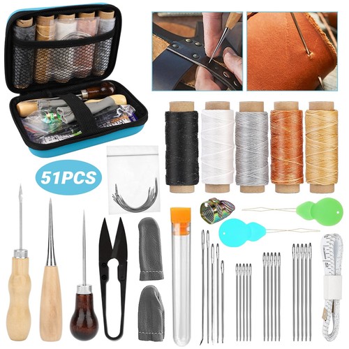 51X Upholstery Sail Carpet Leather Canvas Repair Tool Hand Awl Sewing ...