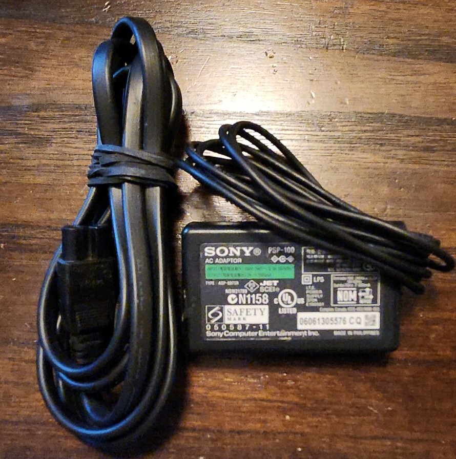 Genuine Sony PSP Charger AC Adapter Power Supply Cord PSP-100 ADP-597SR ...