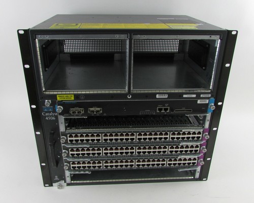 Cisco 4506 6-Slot Network Switch Chassis w/ (3) WS-X4248-RJ45V ...