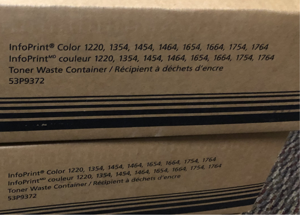 Genuine Ricoh IBM 53P9372 Toner Waste Container Infoprint 39V2316 for ...