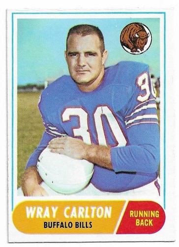 WRAY CARLTON 1968 Topps Football card #97 Buffalo Bills NR MT | eBay