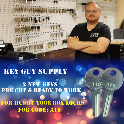 A19. Replacement keys for Husky tool box locks for code A19. Cut by A ...