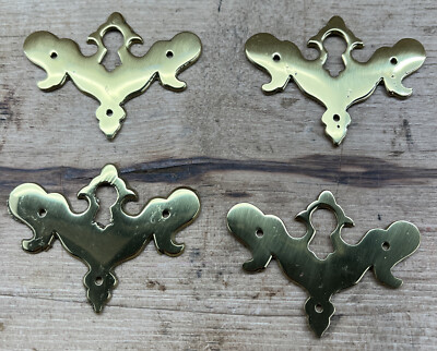 VINTAGE OLD ANTIQUE FANCY SOLID CAST BRASS ESCUTCHEON KEY HOLE KEYHOLE ...