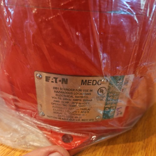 OPEN BOX EATON MEDC DB1 SOUNDER EXPLOSION PROOF HORN, RED | eBay