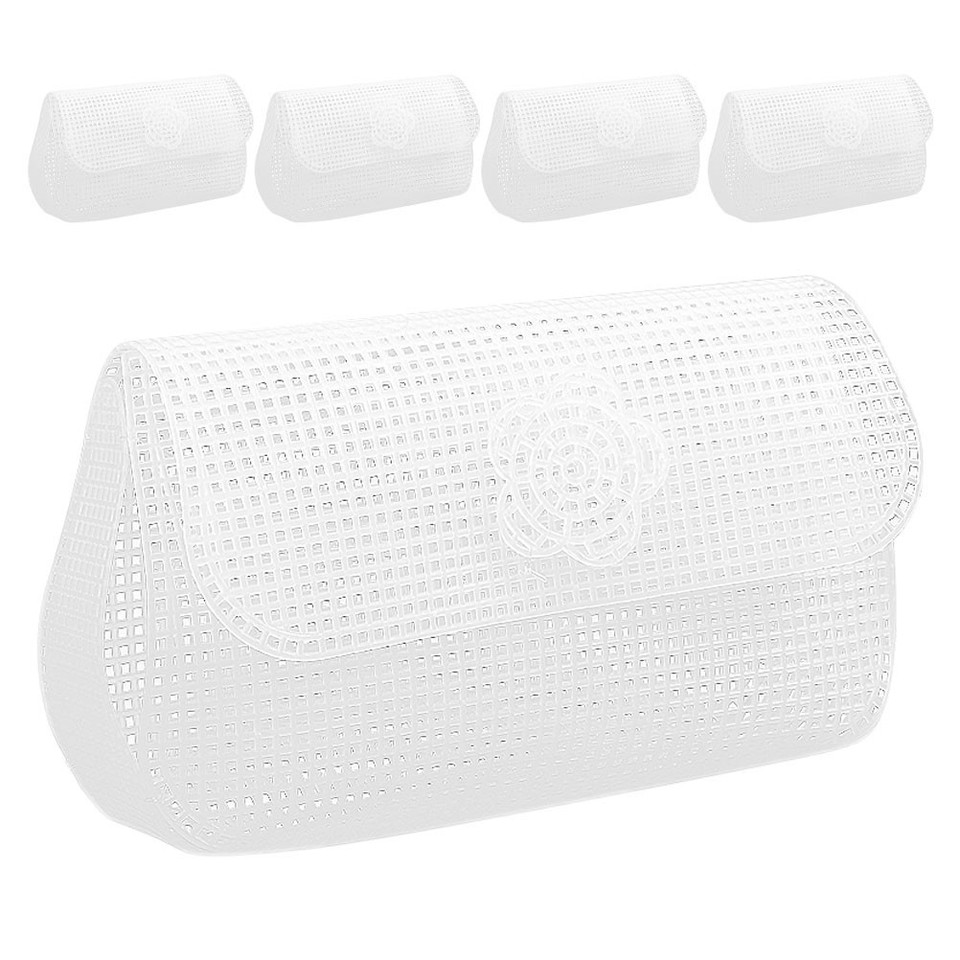 5pcs DIY Plastic Mesh Canvas Sheets White Mesh Needlepoint Canvas Cross ...