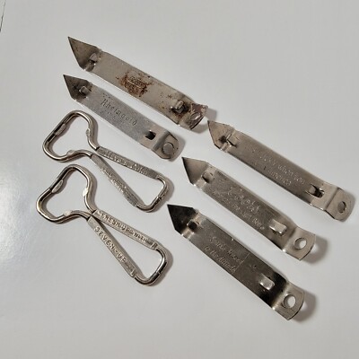 7 Vintage Bottle Opener Metal Advertising Openers Coke, Fisher, Coors ...