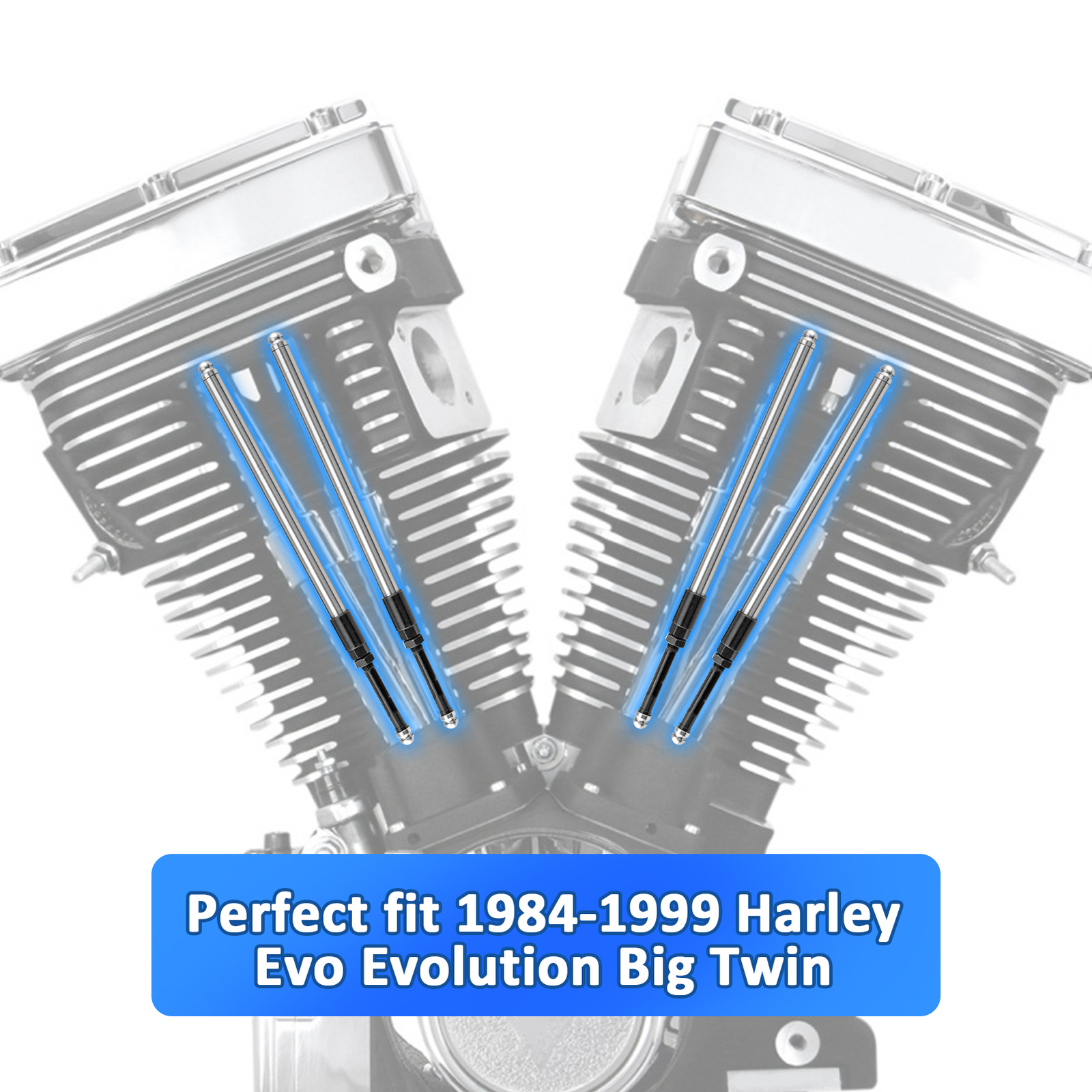 Adjustable Pushrods Kit Set Replace 17897-89A For Harley 1984-1999 EVO ...