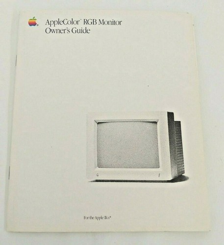 Applecolor RGB Monitor Owner's Guide For Apple IIGS | eBay