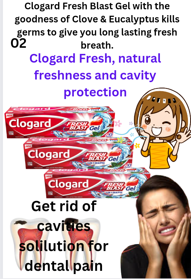 Clogard Fresh Blast tooth Gel 120 G Clove Eucalyptus fine breath cavity ...