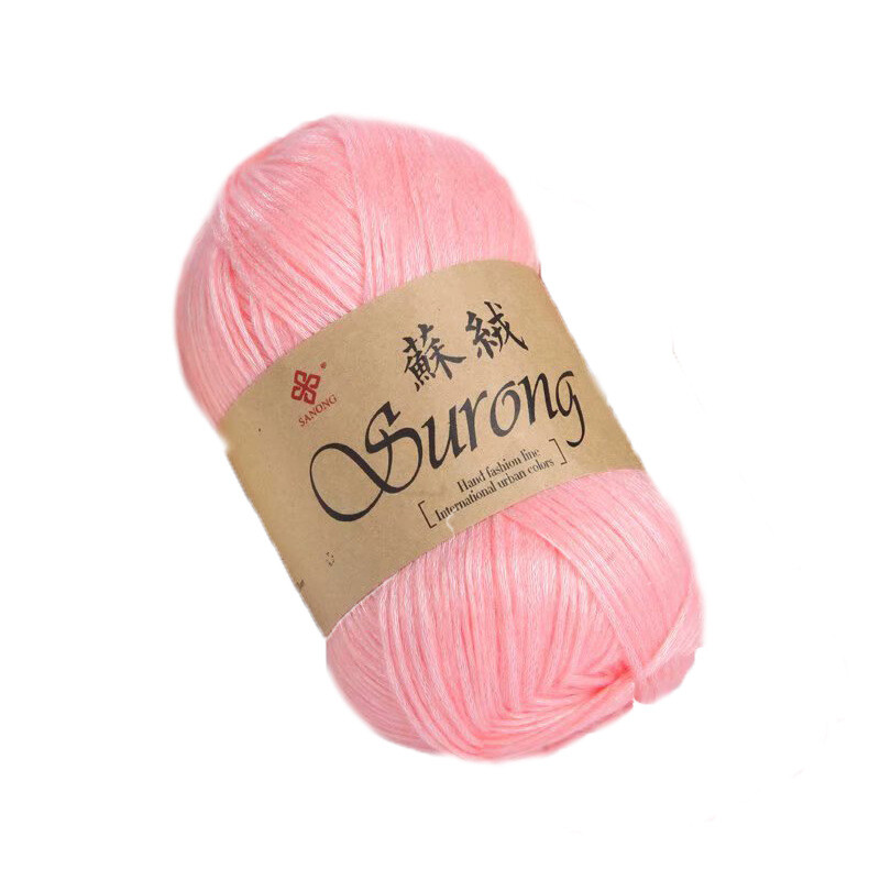 100g Roll Silk Cotton Hand Knitting Yarn Crochet Hand Thick Wool Thread ...