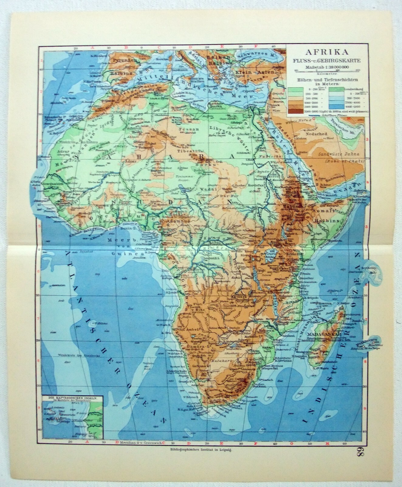 Physical Map Of Africa Mountain Ranges