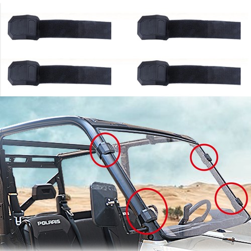 4PCS Front Windshield Mounting Clamp Glass Clamps Straps For Polaris ...