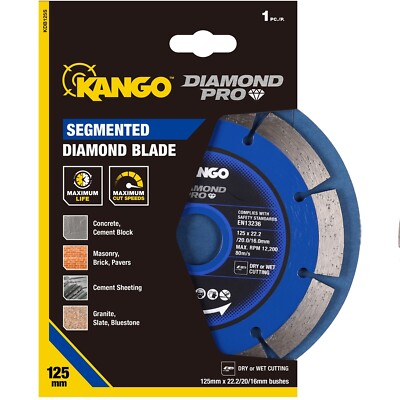 Kango 125mm Segmented Diamond Blade Workshop Hardware Power Tools ...