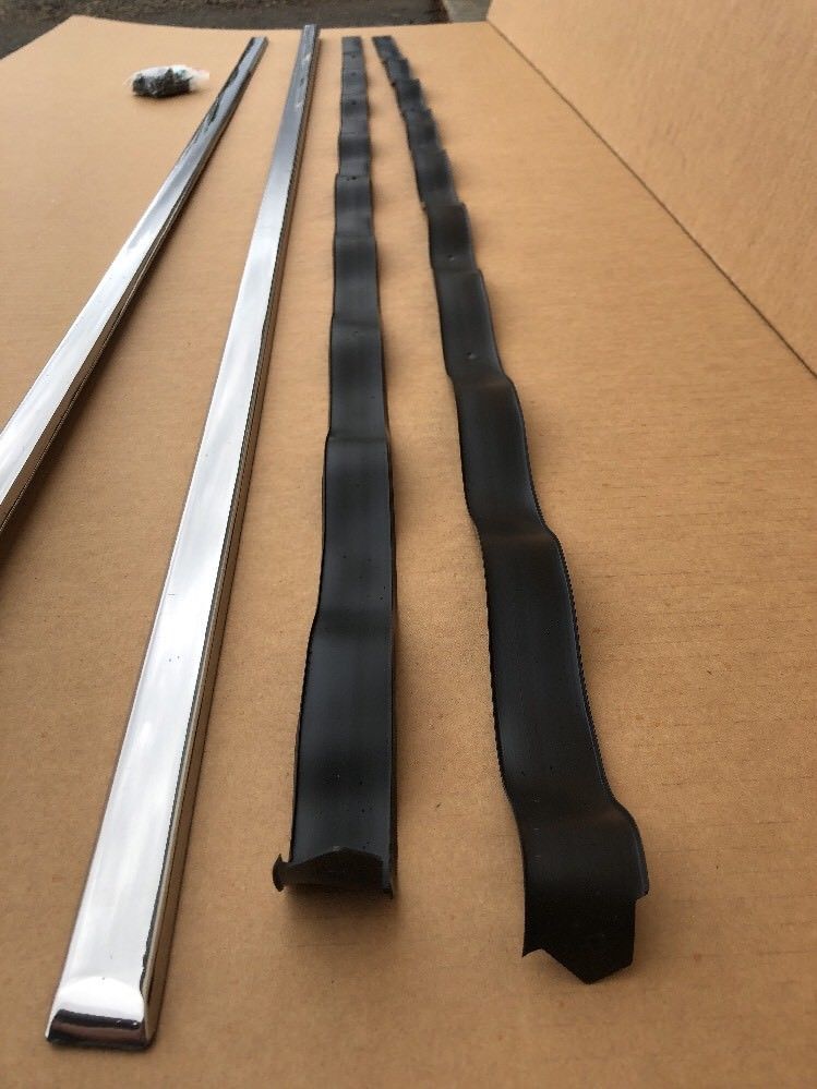 Chrome rocker panel moldings Fits Mercedes R107 350sl 380sl 450sl 500sl ...