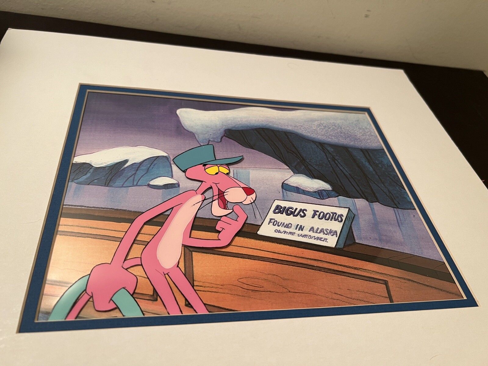 MGM PINK PANTHER 1993 ORIGINAL MATTED ANIMATION CEL Yeti 'Nother ...