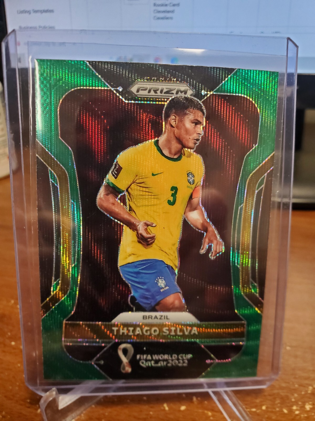 Thiago Silva 2022 Panini Prizm FIFA World Cup Qatar GREEN WAVE Card #35 ...