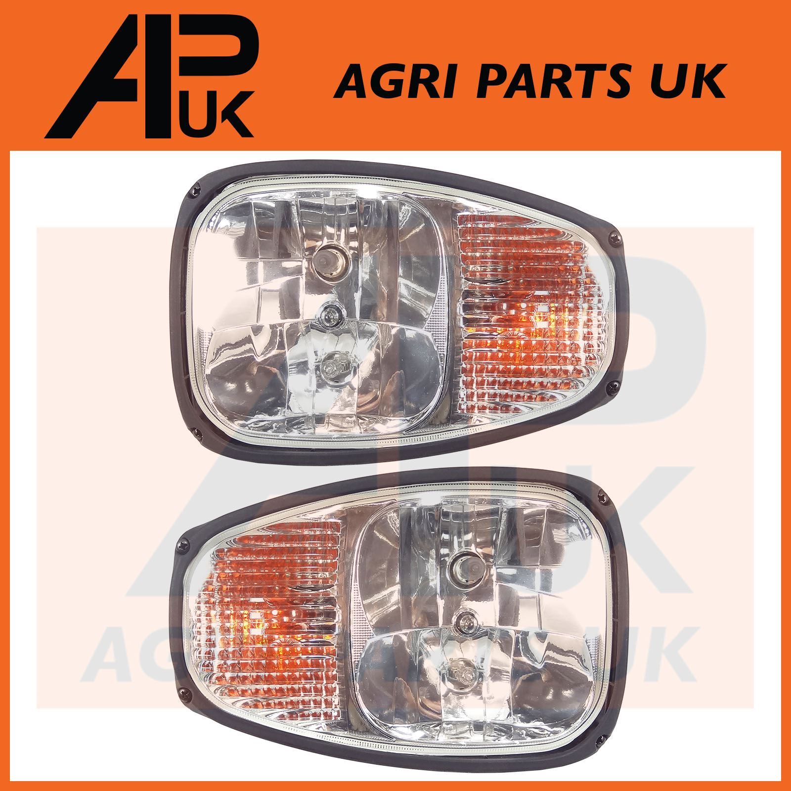 Pair Front Headlights Headlamps Lights Lamps L&R for JCB Telehandler ...