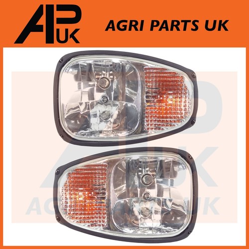 Pair Front Headlights Headlamps Lights Lamps L&R for JCB Telehandler ...