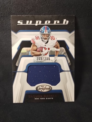 2019 Panini Certified - Superb Swatches #SU-SB Saquon Barkley /299 (MEM ...