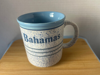 BAHAMAS Blue Speckled Coffee Mug Tea Cup | eBay